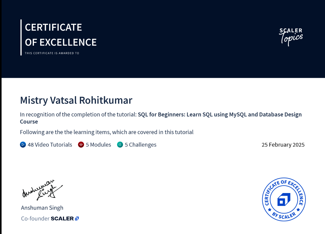 Portfolio - Vatsal Mistry